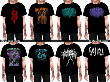 Sims 4 Metal Band Shirts - The Sims Book