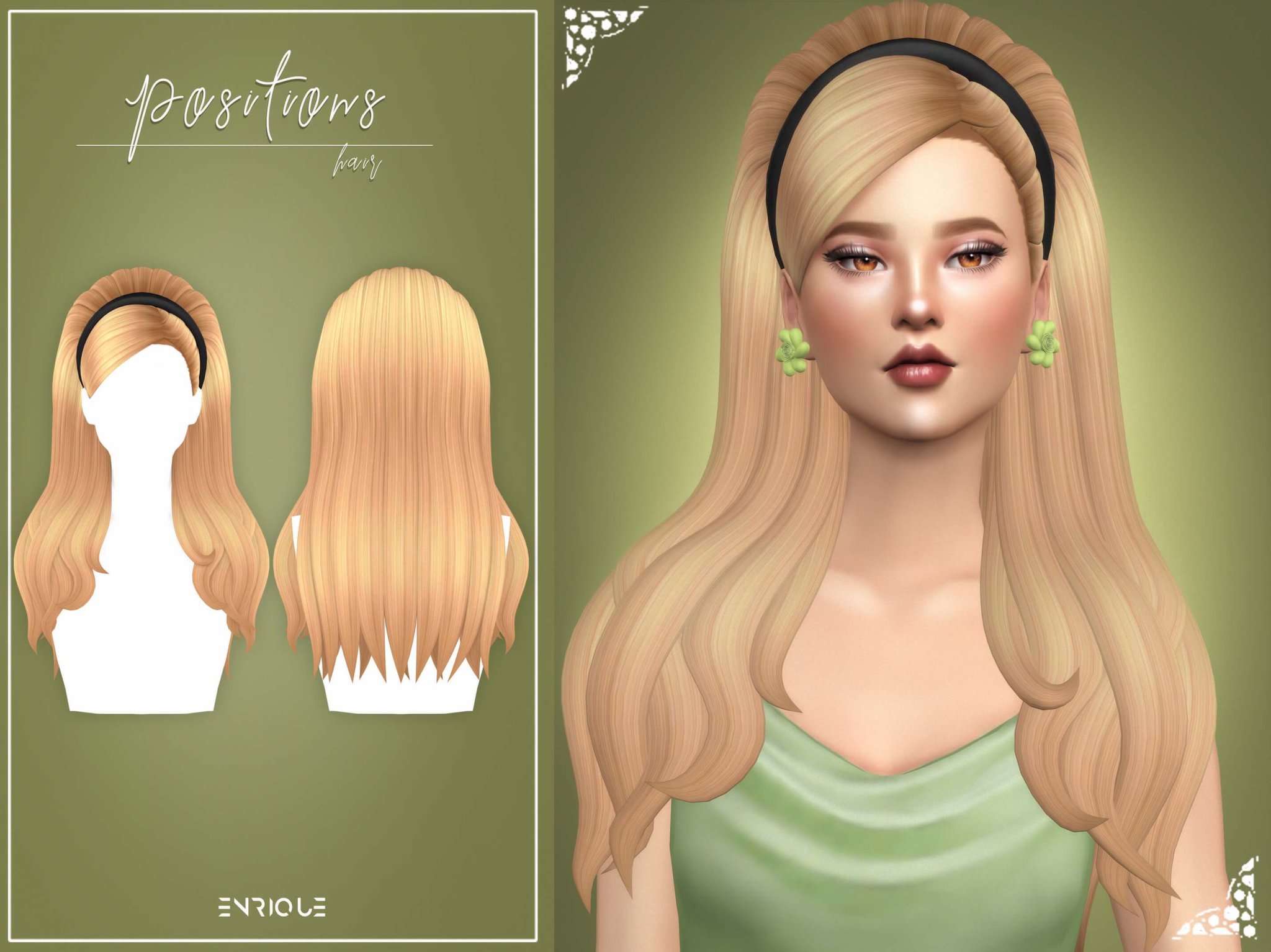 Sims 4 Positions Hairstyle Accessory Set - The Sims Book