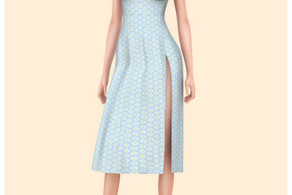 Sims 4 rimings met gala rose ribbon dress - The Sims Book