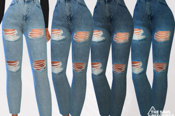 Sims 4 shirt short top 23 colors jeans 9 - The Sims Book