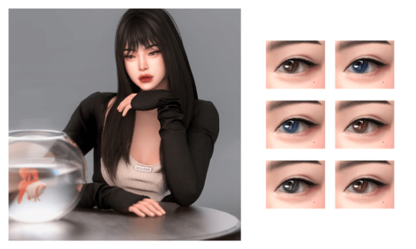 korean eyes g4 all ages genders | The Sims Book