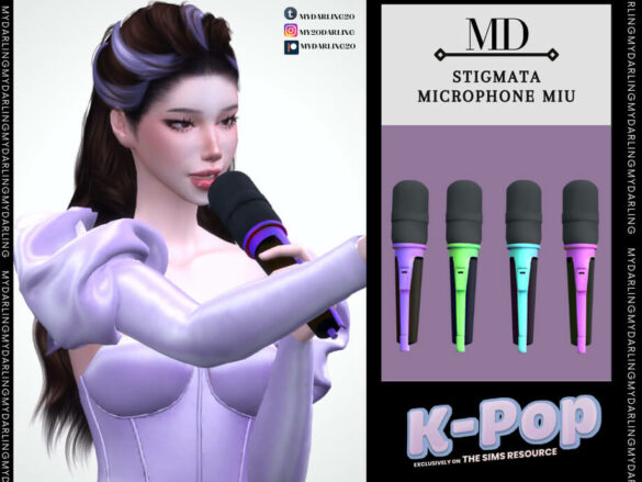 stigmata microphone MIU KPOP | The Sims Book