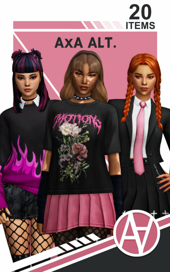 AxA ALT. school set | The Sims Book