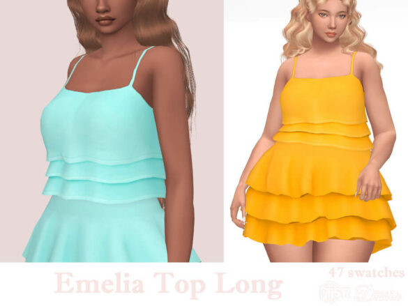 Emelia Top Long | The Sims Book