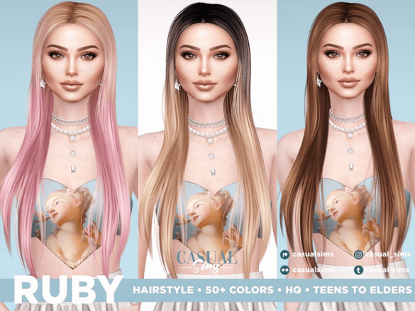 Ruby Hairstyle | The Sims Book