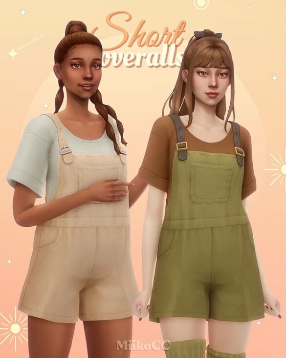 Short overalls by miiko | The Sims Book