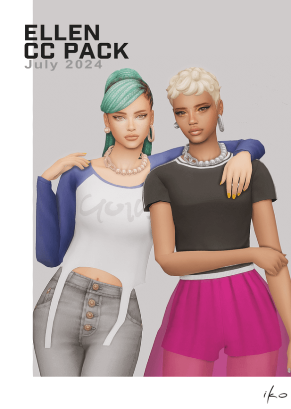 Ellen CC Pack | The Sims Book