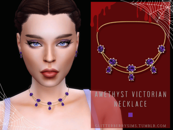 Amethyst Victorian Necklace | The Sims Book